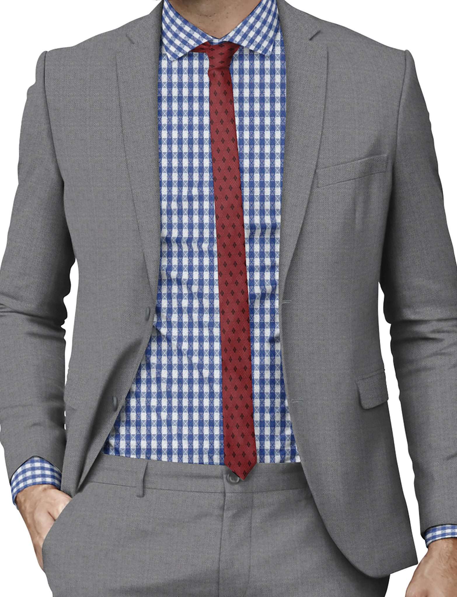 Custom Made Mid Gray Suits Made to Order Wedding Suit | Starting at 99$